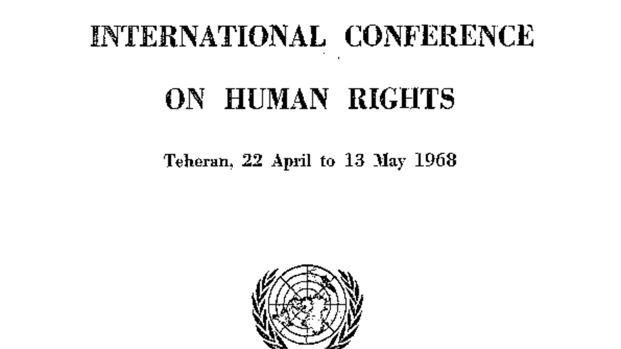 UN Resolution on Human Rights Aspects of Family Planning (1968 ...